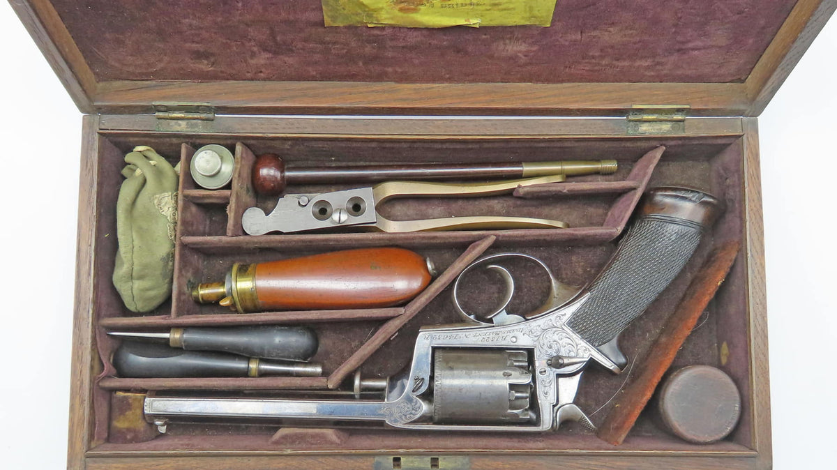 Cased Percussion Beaumont Adams Revolver, Rare, Early. Ref X3435 – West ...