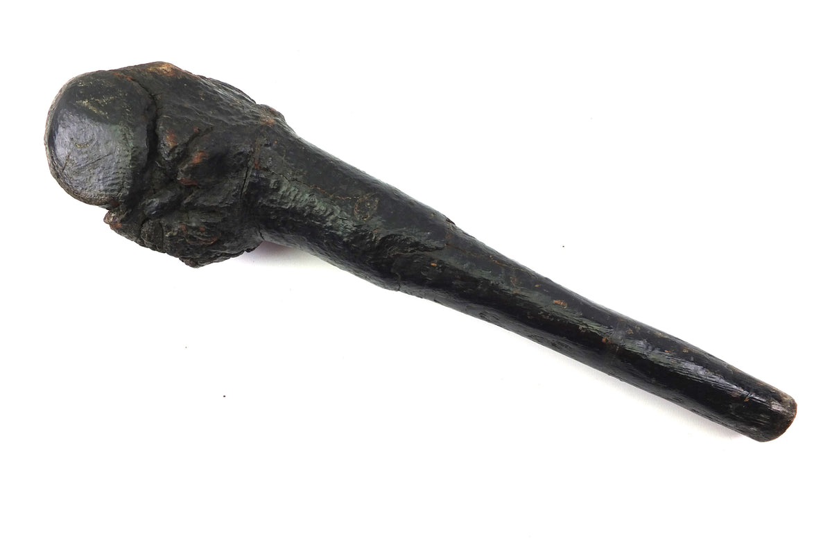 Early Blackened Bog Oak or Blackthorn, Shillelagh Bailiffs Club. X3295 ...