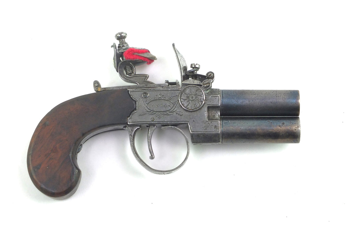 Double Barrelled Flintlock Tap Action Pocket Pistol. SN X2073 – West ...