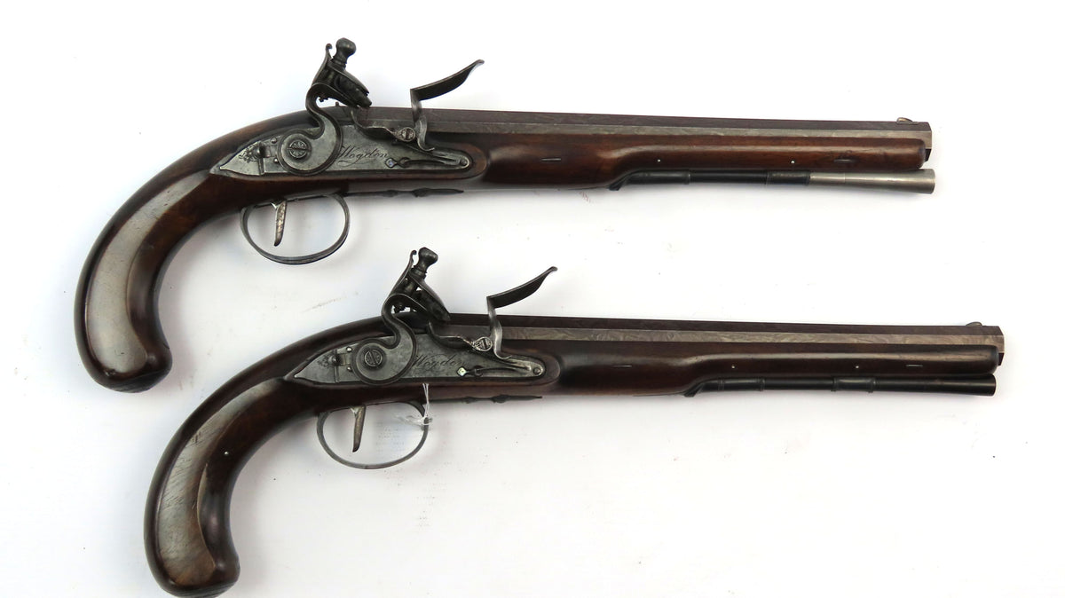 Flintlock Duelling Pistols by Wogdon, Cased Pair. Ref X3386 – West ...