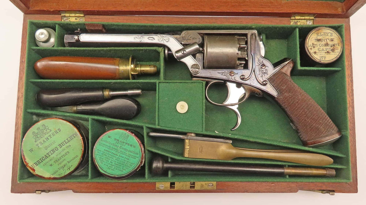 54 Bore Third Model Percussion Tranter Revolver by Wilkinson. Ref X351 ...