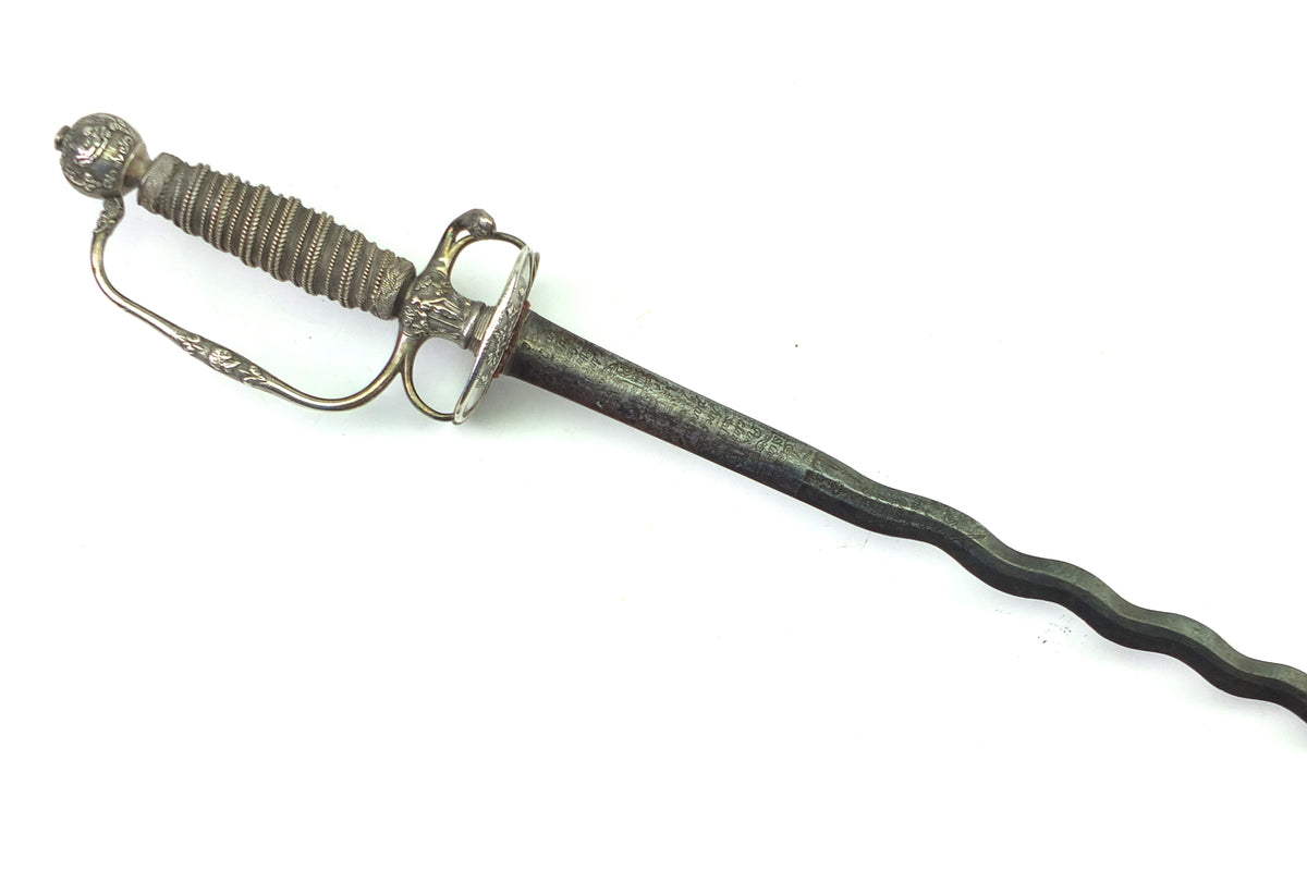 English Silver Hilted Small Sword, Rare. SN 9131 – West Street Antiques