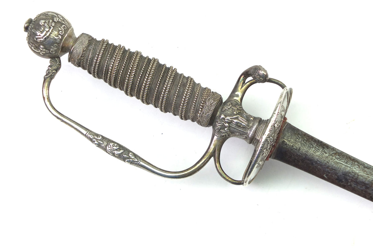 English Silver Hilted Small Sword, Rare. SN 9131 – West Street Antiques