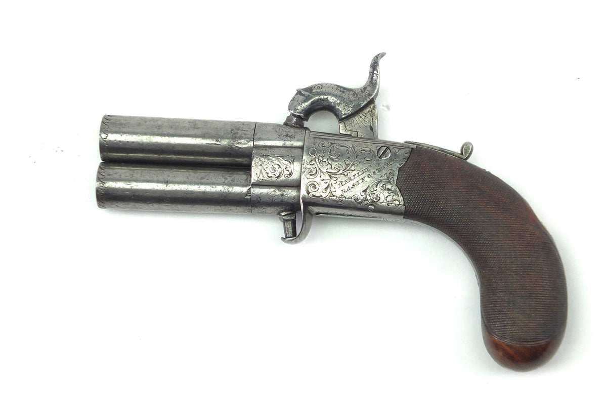 O/U Turnover Percussion Pocket Pistol, Fine. SN X3233 – West Street ...