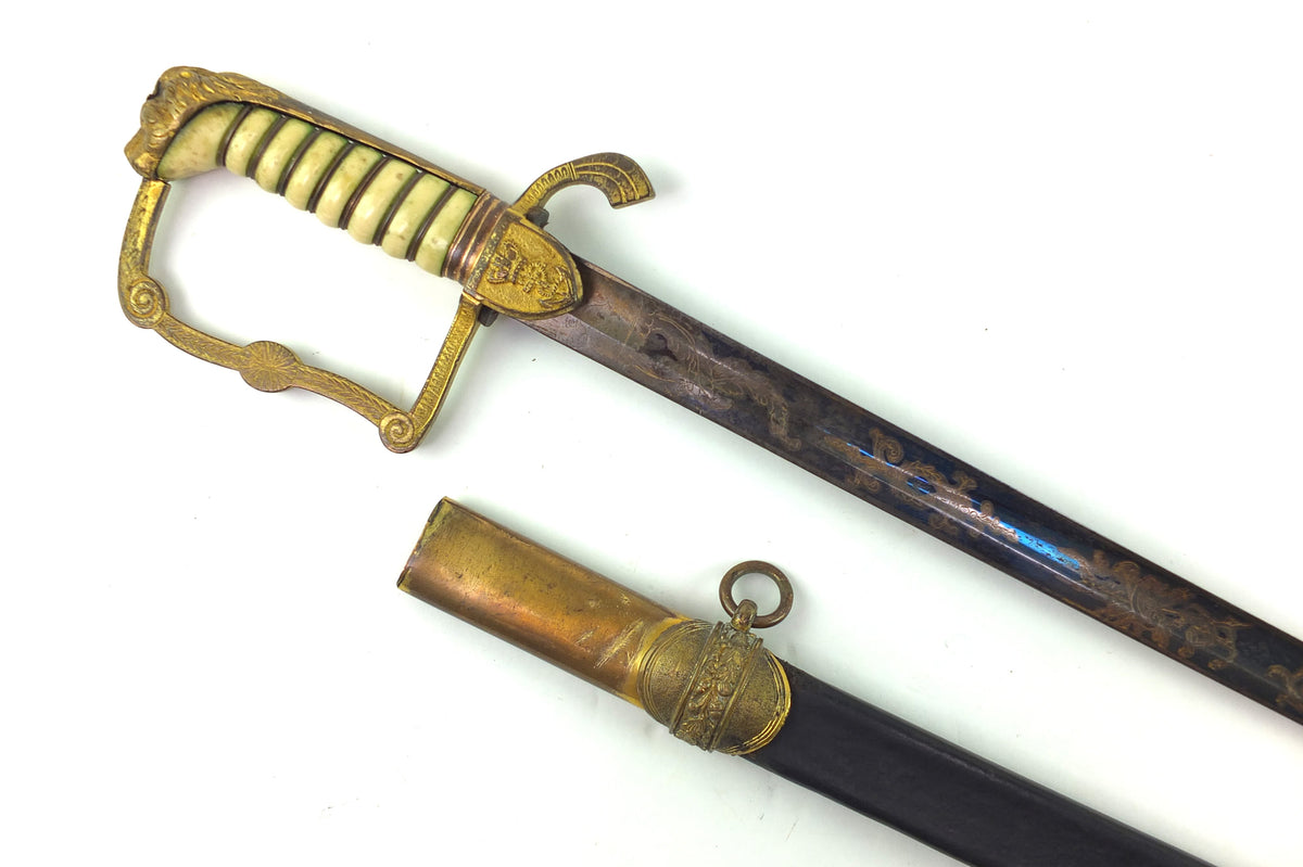 Blue & Gilt 1805 Naval Flag Officers Sword. SN 8781 – West Street Antiques