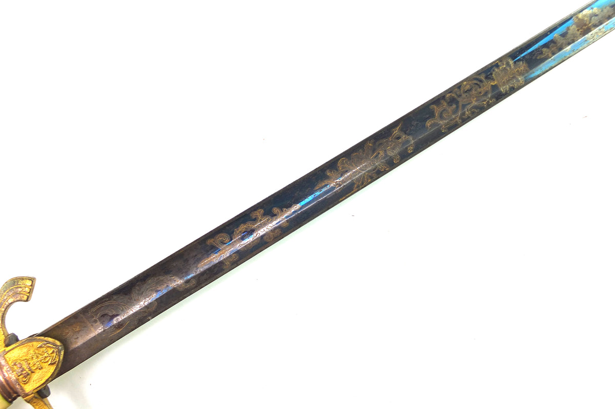 Blue & Gilt 1805 Naval Flag Officers Sword. SN 8781 – West Street Antiques