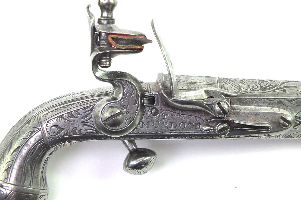 Scottish Flintlock Belt Pistol by Thomas Murdoch of Doune and Leith. S ...
