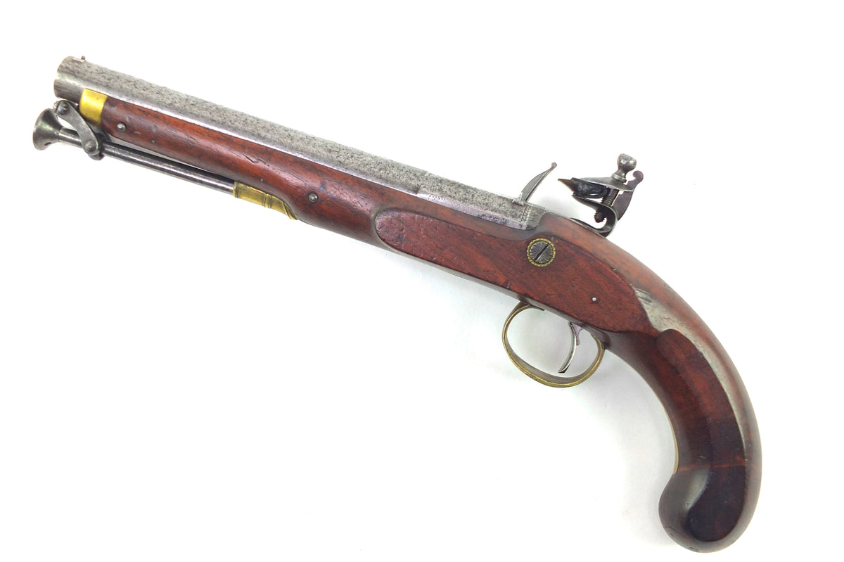 Flintlock Officers Pistol by Nock. SN 8993 – West Street Antiques