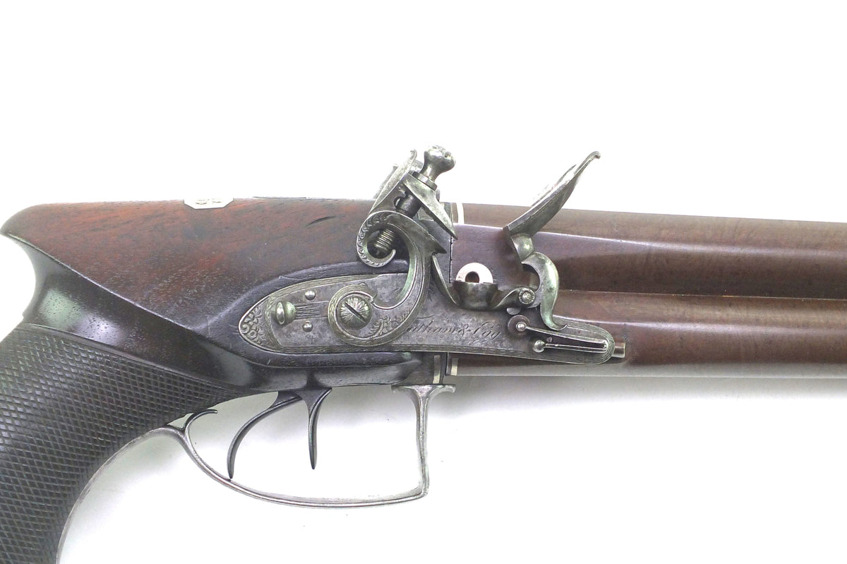 Flintlock Over & Under Pistol by Tatham & Egg, fine & rare. SN 8998 ...