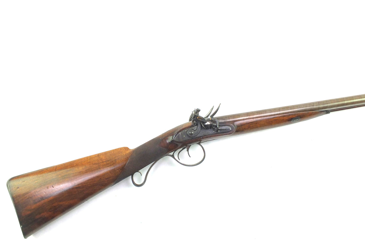 Flintlock 18 Bore Sporting Gun signed Nock Double Barrelled. SN 9044 ...