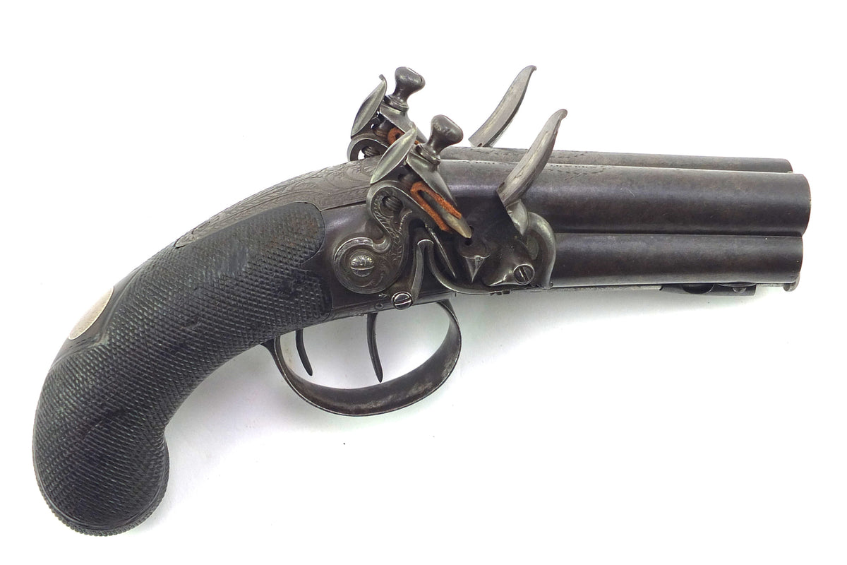 Four Barrel Flintlock Volley Pistol by W. Smith, very rare. SN 8897 ...