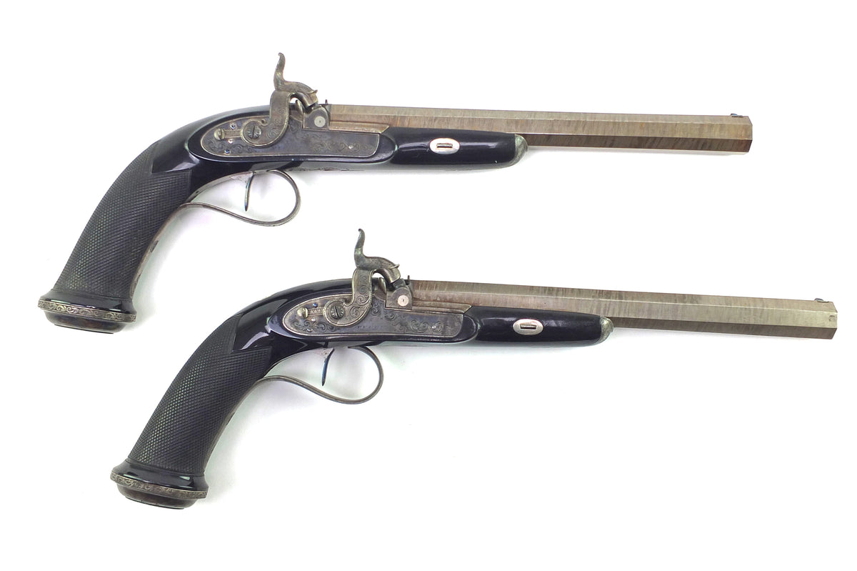 Percussion Duelling or Target Pistols by Purdey, Fine Pair. SN 8996 ...