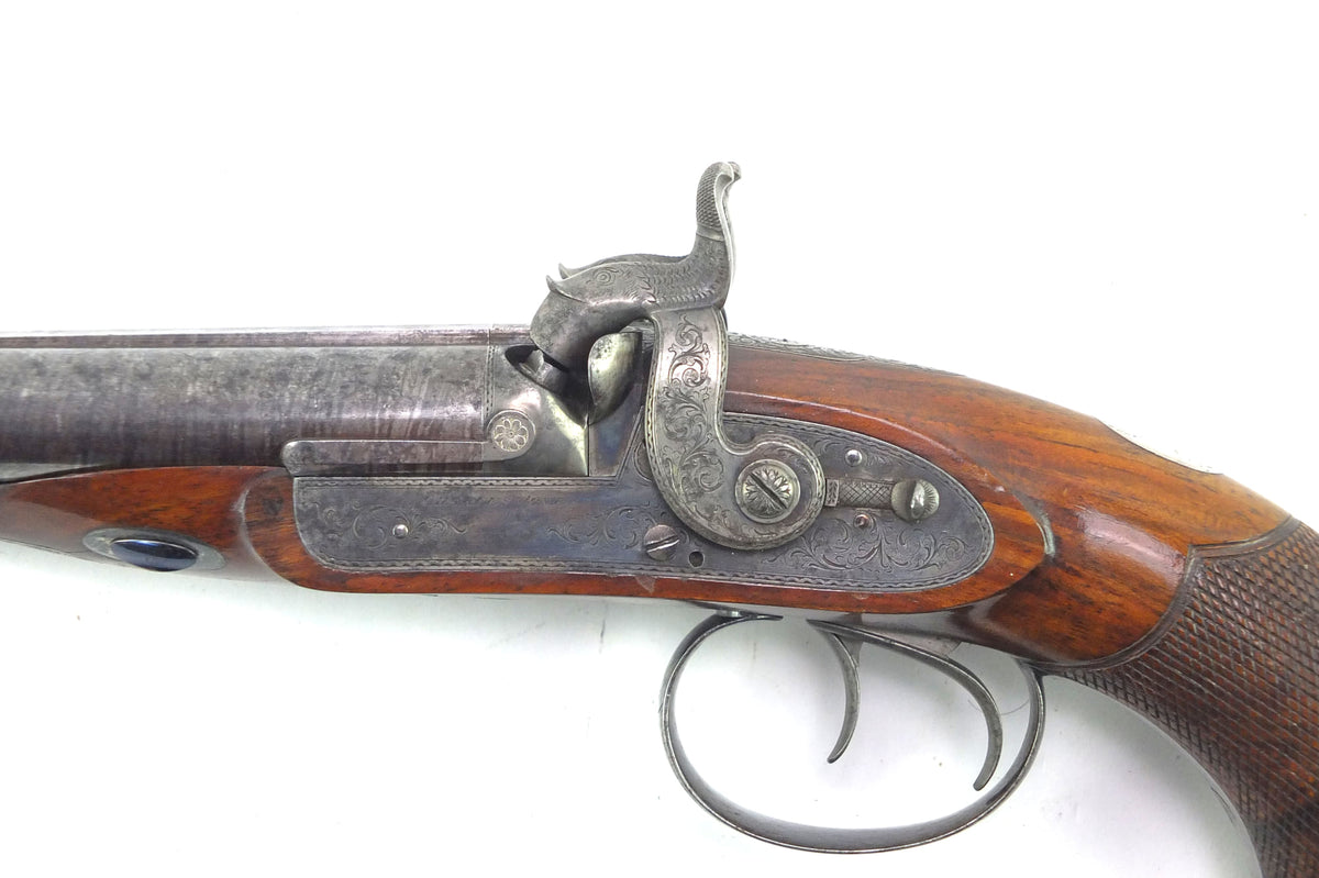 Double Barrelled Percussion Howdah Pistol by Charles Jones, very fine ...