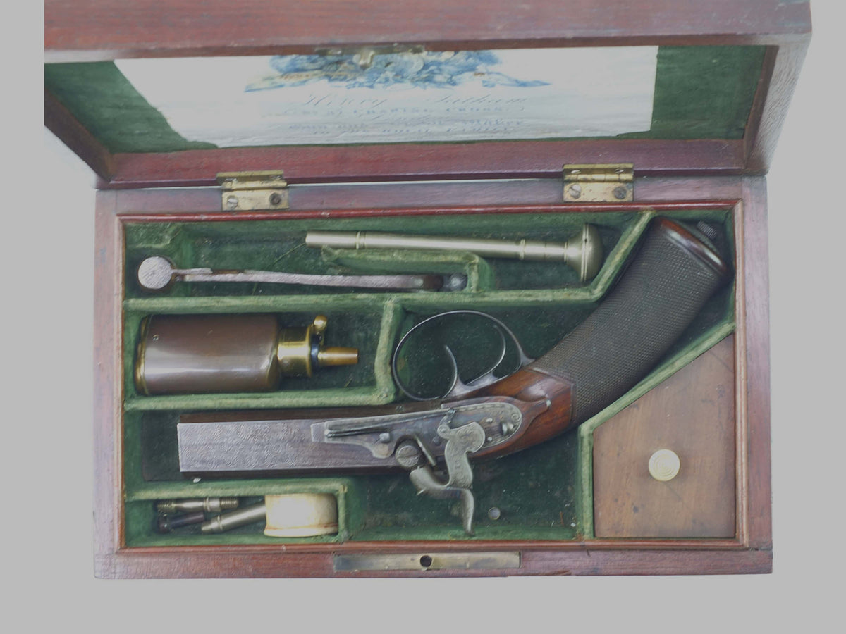 A Very Fine & Rare Percussion Over & Under Pistol by Tatham. SN 8734 ...