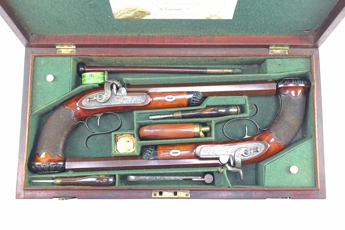 Percussion Target Pistols by Joseph Lang, fine cased pair. SN 8949 ...